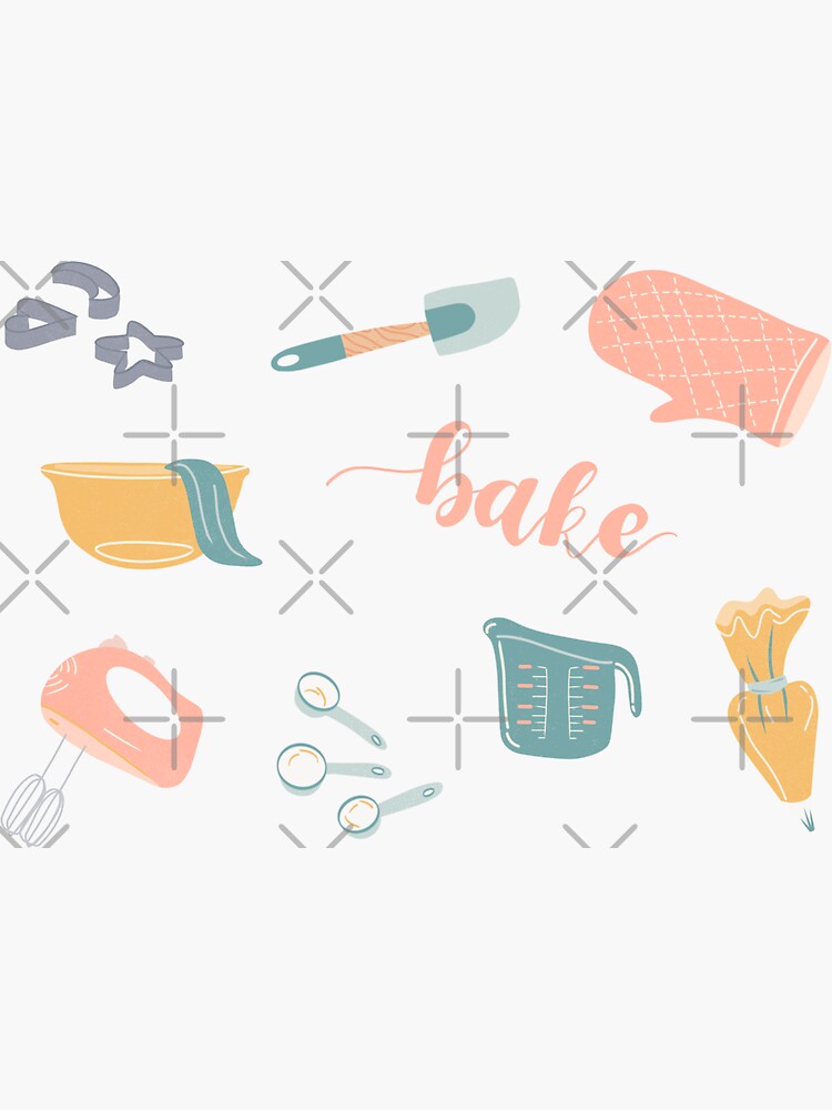 "Baking (Sticker Pack)" Sticker for Sale by StephanieVanden | Redbubble