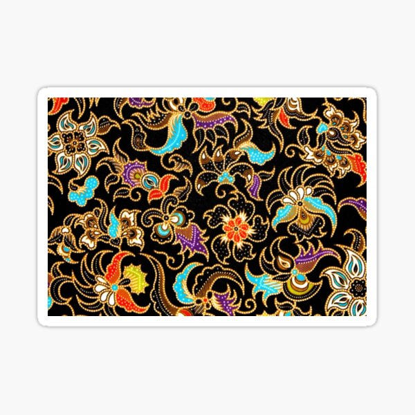 "Indonesian batik print" Sticker for Sale by Rasha4306 | Redbubble