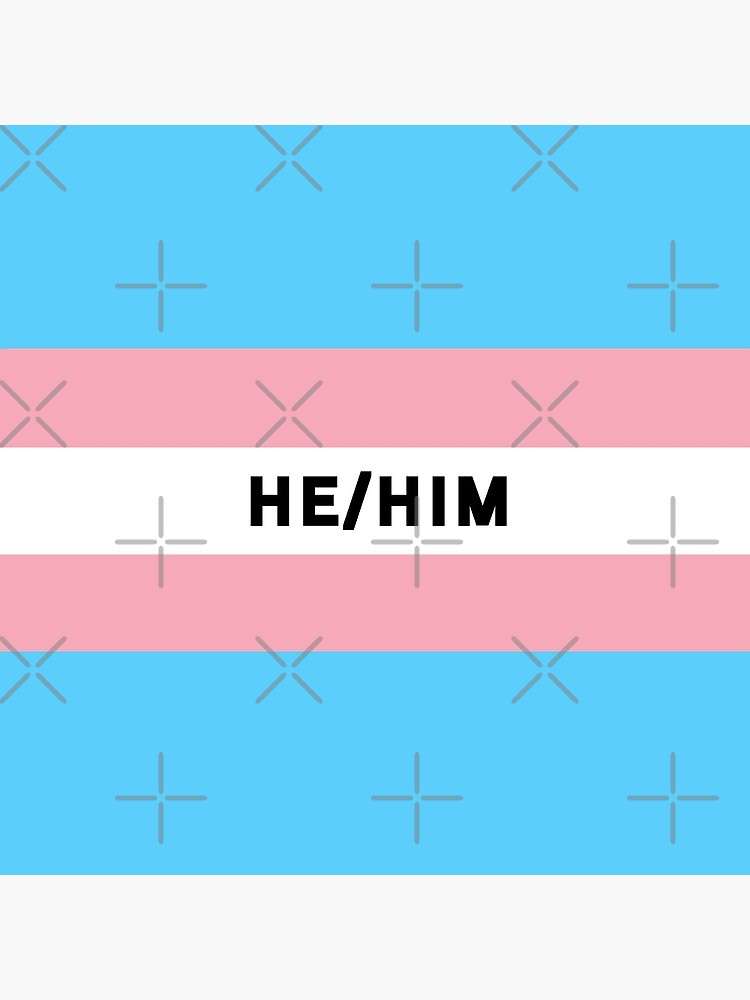 "He/Him Pronouns | Transgender Pride Flag" Pin for Sale by olivks ...