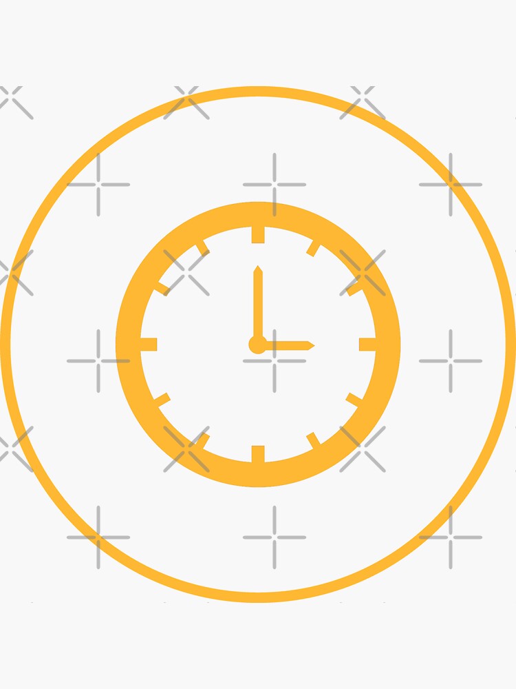 "Clock Icon" Sticker for Sale by Fives55 | Redbubble