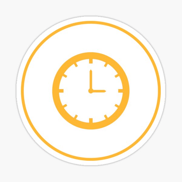 "Clock Icon" Sticker for Sale by Fives55 | Redbubble