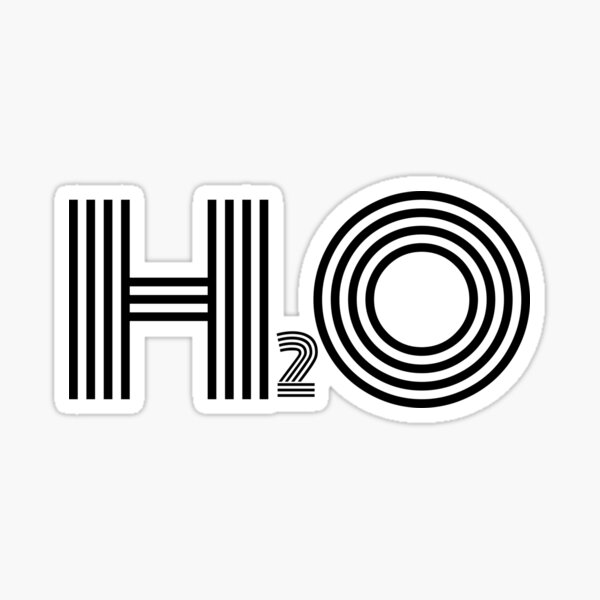 "H2O" Sticker for Sale by -Beth | Redbubble