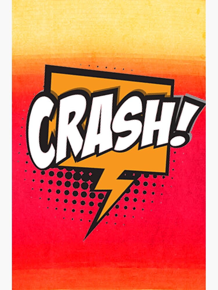 "crash?!" Sticker for Sale by simrankhandare | Redbubble