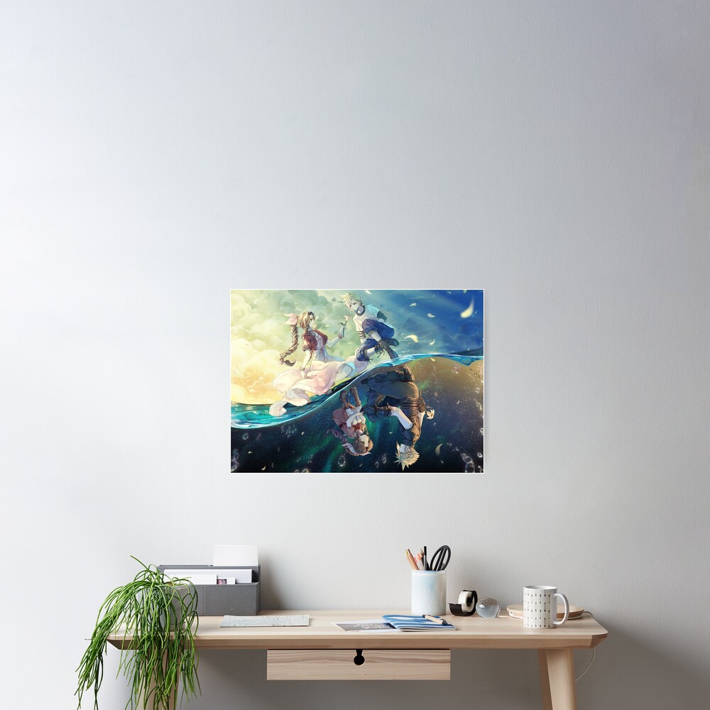 " Cloud Strife & Aerith - Final Fantasy VII" Poster for Sale by Nccrypt ...