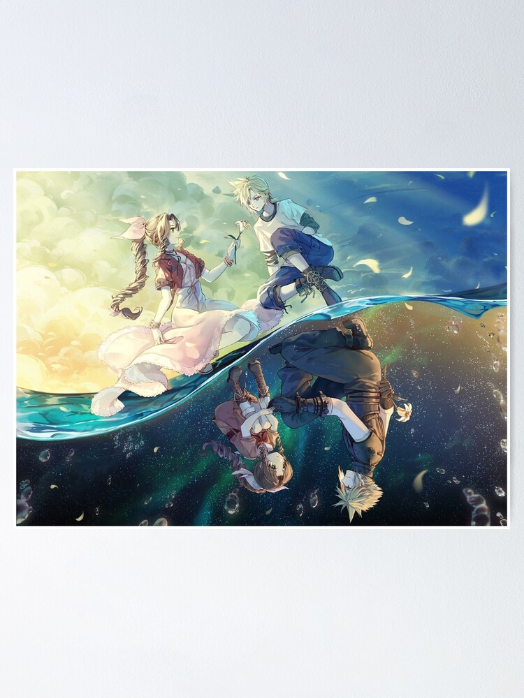 " Cloud Strife & Aerith - Final Fantasy VII" Poster for Sale by Nccrypt ...