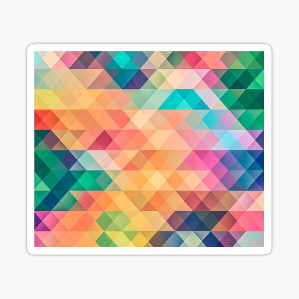 "Rhombus of all Colors Print Cool Colorful Tile Pattern" Sticker by ...