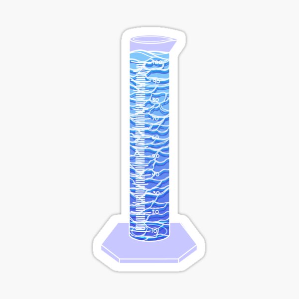 "Wavy Graduated Cylinder" Sticker by 3timesthecharm | Redbubble