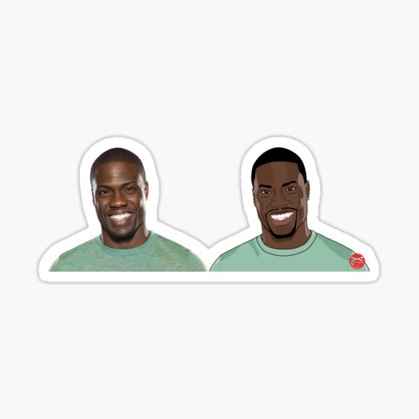 "Kevin Hart Cartoon Face Bundle" Sticker by ZeroPancakes | Redbubble