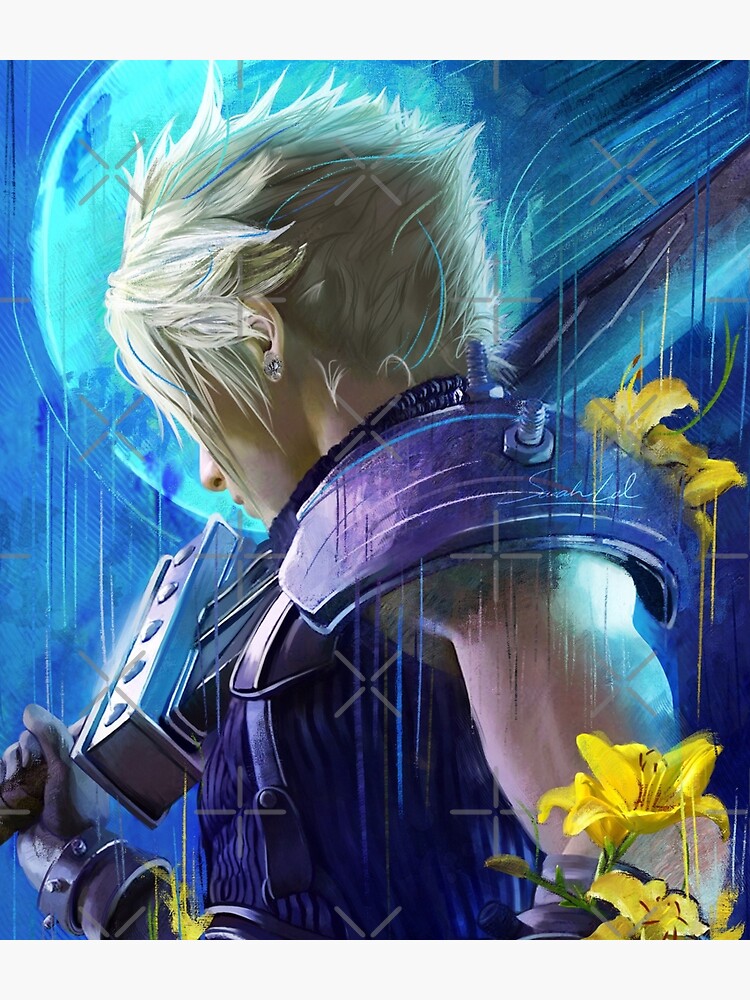 " Cloud Strife - Final Fantasy VII- Yellow Flower Aerith" Rucksack von ...