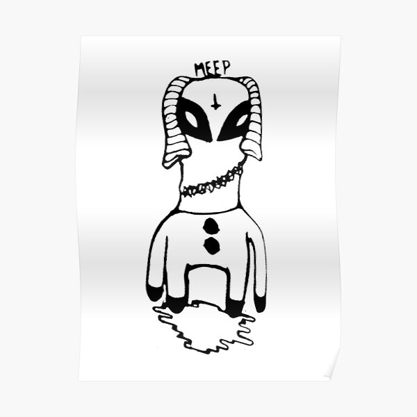 "Lil Peep MEEP Alien Tattoo Original Design" Poster by nmrkdesigns ...
