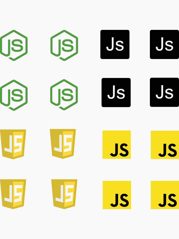 "Javascript logo set" Sticker by Skillers3 | Redbubble