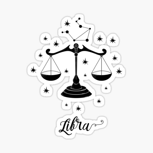 "Libra Zodiac" Sticker for Sale by moonstarapparel | Redbubble