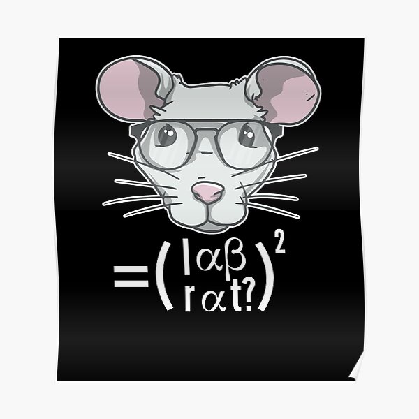 "Lab Rat Science Chemistry Professor Laboratory" Poster by Pubi | Redbubble
