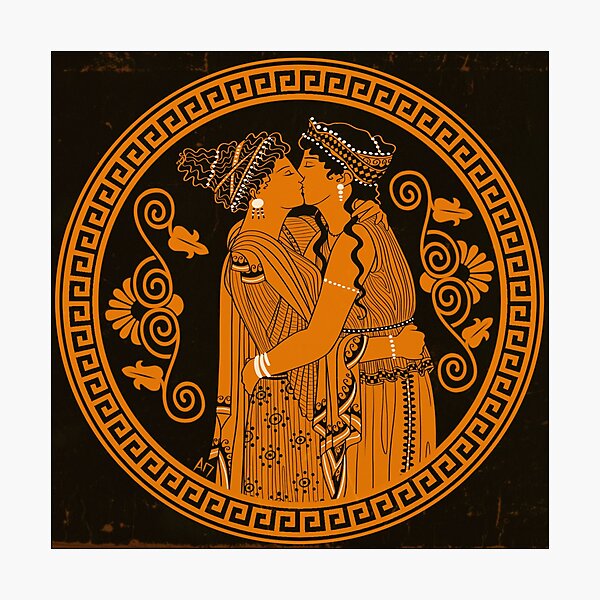 "Ancient Greek Lesbians Kiss" Photographic Print for Sale by ...