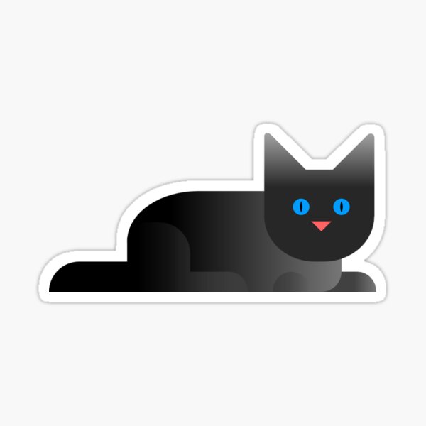 "Black cat ready to jump" Sticker by alsdesign | Redbubble