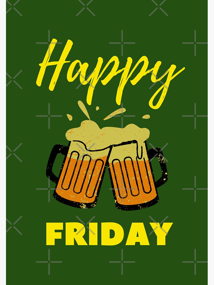 "Happy Friday" Sticker by rexytalamayan | Redbubble