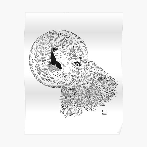 "Awoo Wolf" Poster for Sale by Artn0tmadness | Redbubble