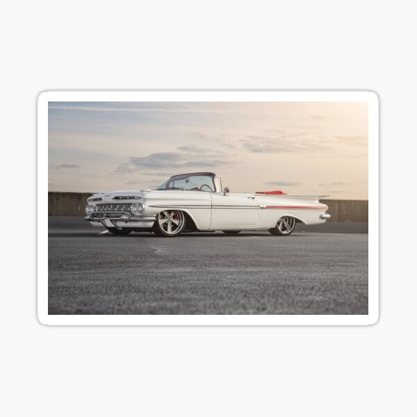 "1959 Chevrolet Impala convertible" Sticker for Sale by speednbeauty ...