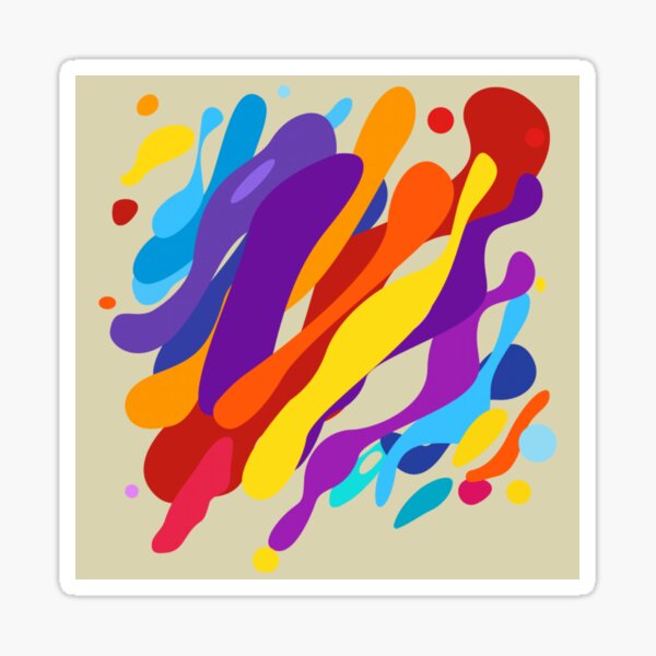 "multi color designed for red bubble" Sticker by suman10 | Redbubble