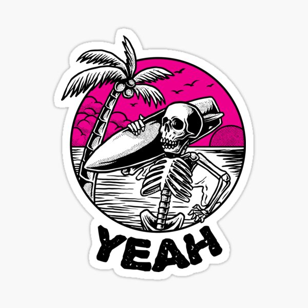 "YEAH SURF DESIGN" Sticker for Sale by Picspot | Redbubble