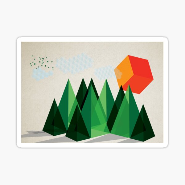 "Geo-graphic" Sticker by modernistdesign | Redbubble