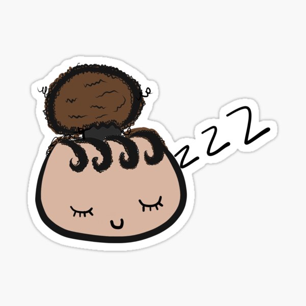 "Cute black baby girl sleeping " Sticker for Sale by Xindyho | Redbubble
