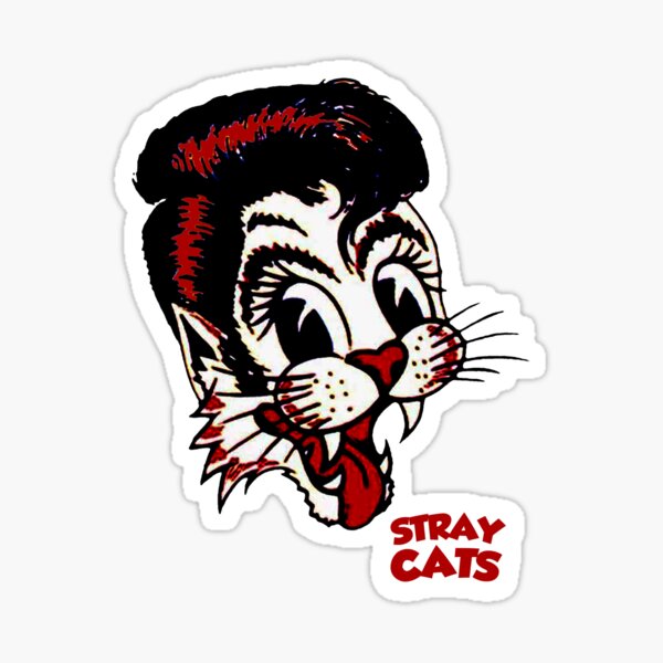 "Stray Cats " Sticker for Sale by robertsmith201 | Redbubble