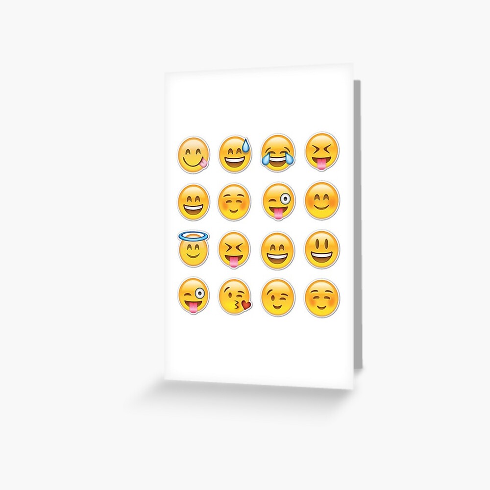"happy emoji design" Greeting Card for Sale by gravitydesign | Redbubble