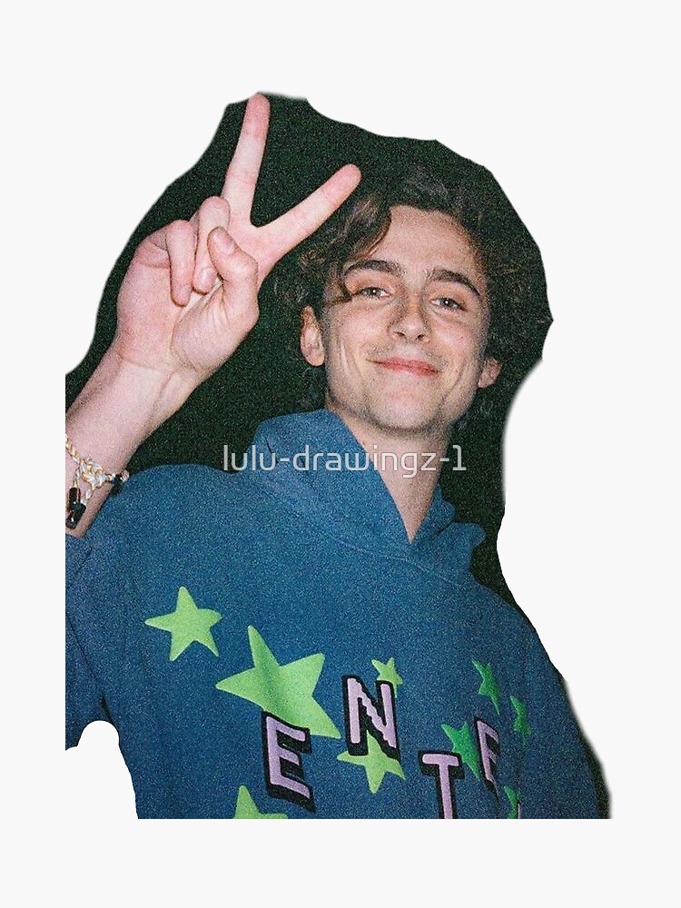 "cute timothy peace sign" Sticker for Sale by lulu-drawingz-1 | Redbubble
