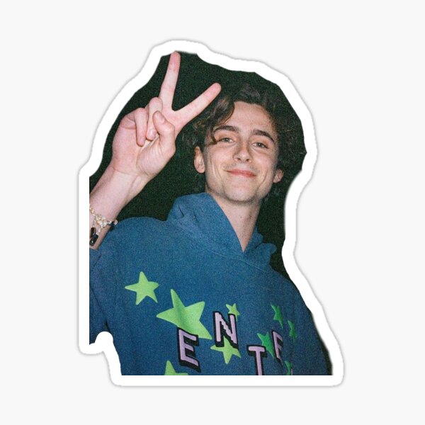 "cute timothy peace sign" Sticker for Sale by lulu-drawingz-1 | Redbubble