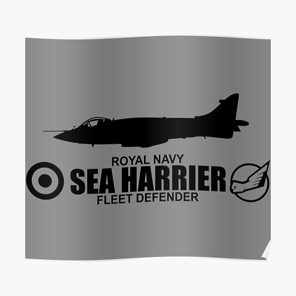 "Royal Navy Sea Harrier" Poster by StrongVlad | Redbubble