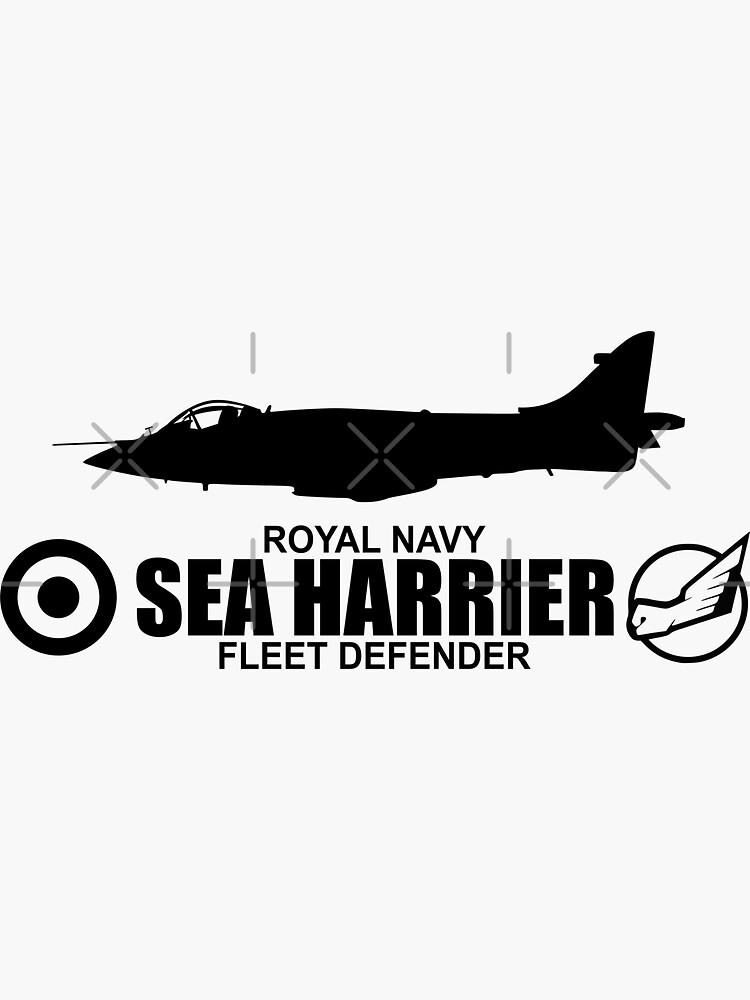 "Royal Navy Sea Harrier" Sticker by StrongVlad | Redbubble