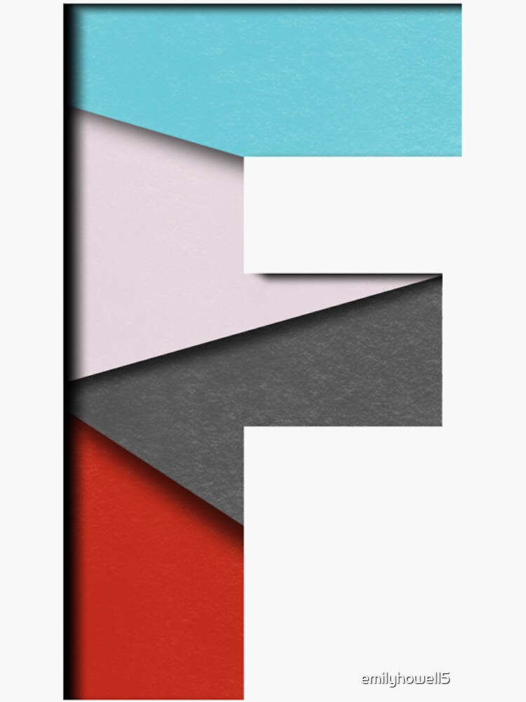 "Letter F" Sticker for Sale by emilyhowell5 | Redbubble