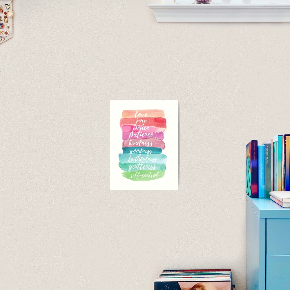 "Fruit of the Spirit Watercolor Rainbow Design" Poster for Sale by ...