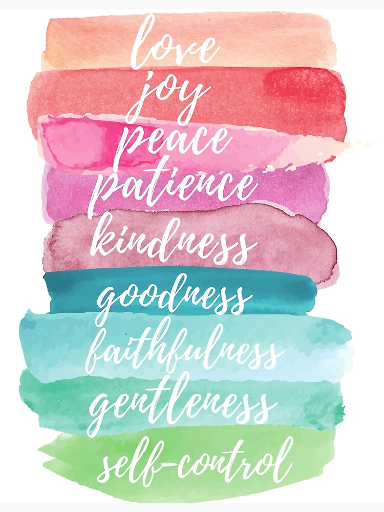 "Fruit of the Spirit Watercolor Rainbow Design" Poster for Sale by ...