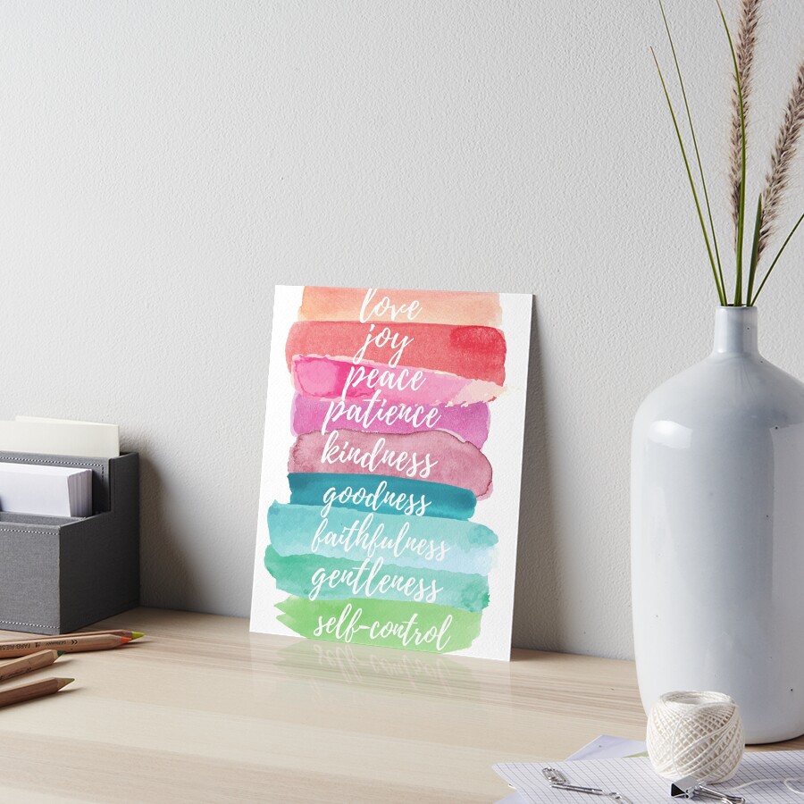 "Fruit of the Spirit Watercolor Rainbow Design" Poster for Sale by ...