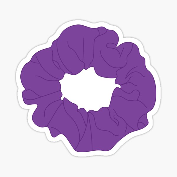 "Purple Scrunchie Sticker" Sticker for Sale by K4tieOtt | Redbubble