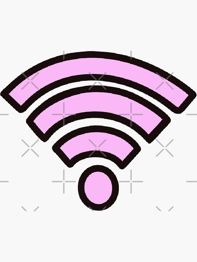 "Pink Wifi" Sticker by DolphinGirl2020 | Redbubble