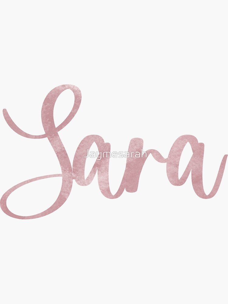 "Sara Pink Watercolor" Sticker for Sale by Jaymesarah | Redbubble