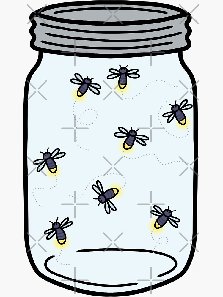 "Jar of Fireflies" Sticker by isabeljune | Redbubble