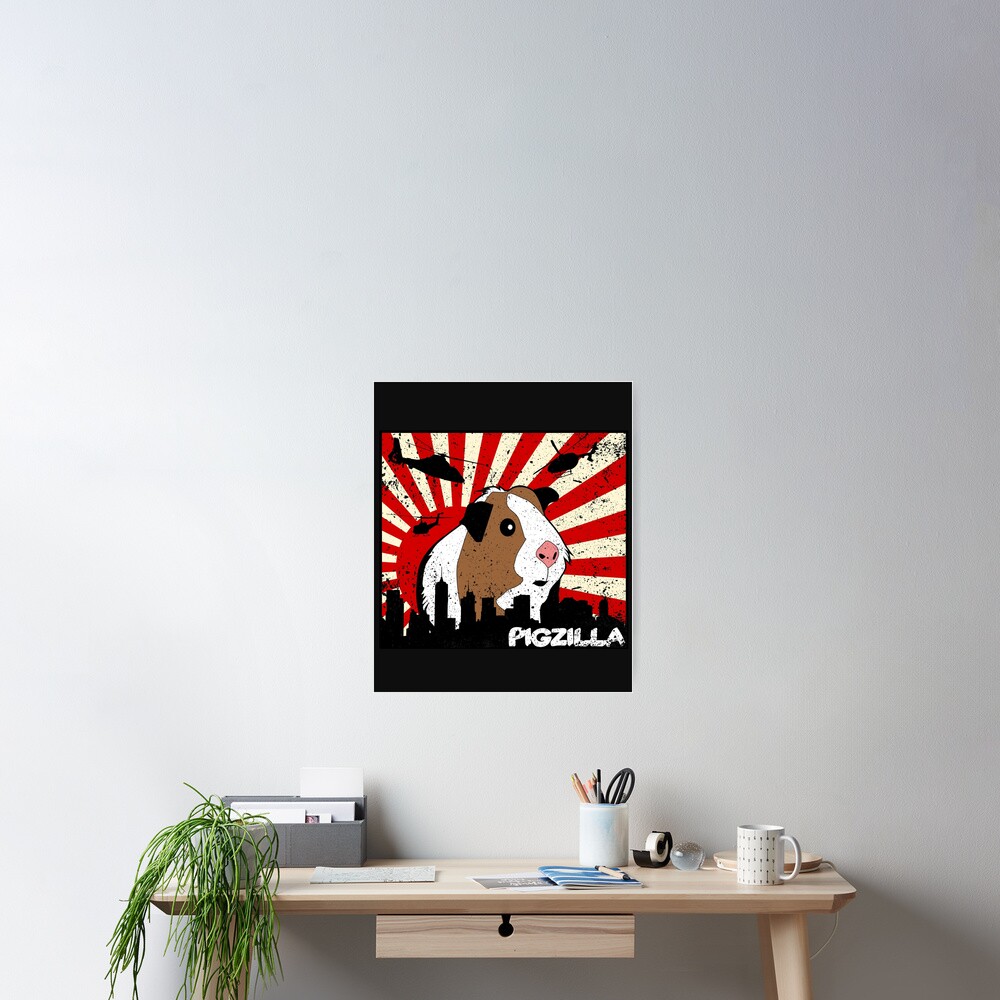 "Pigzilla" Poster by troy1969 | Redbubble