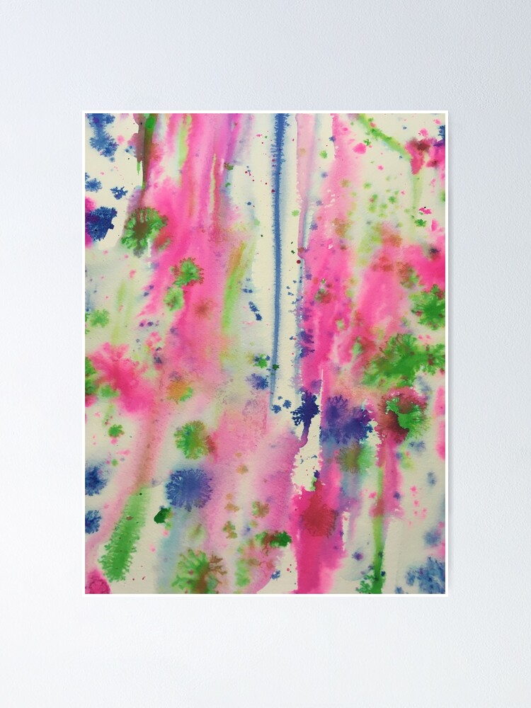 "Colorful Ink Bleed" Poster for Sale by artmarieso | Redbubble