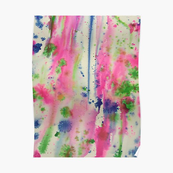 "Colorful Ink Bleed" Poster for Sale by artmarieso | Redbubble