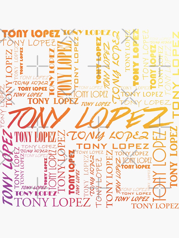 Pegatina «Tony Lopez Logo nombre patrón arcoiris - Tiktok Lopez ...
