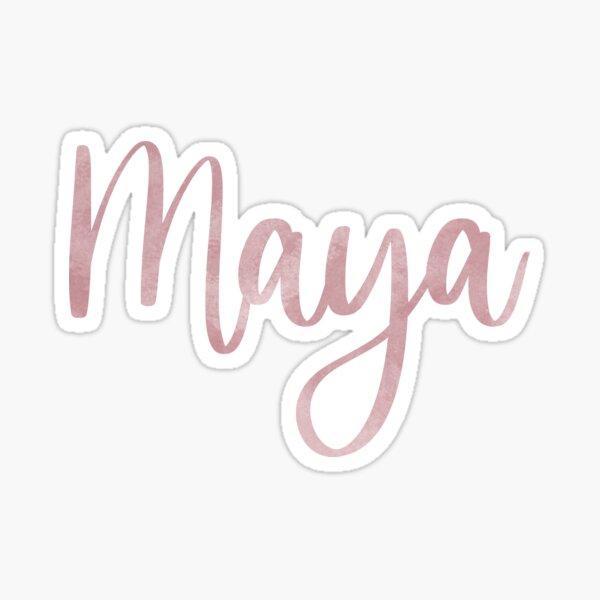 "Maya Pink Watercolor" Sticker for Sale by Jaymesarah | Redbubble
