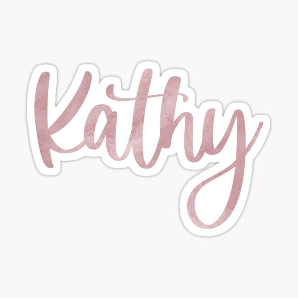 "Kathy Pink Watercolor" Sticker by Jaymesarah | Redbubble