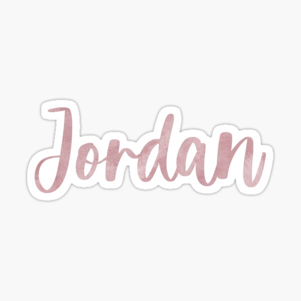 "Jordan Pink Watercolor" Sticker by Jaymesarah | Redbubble