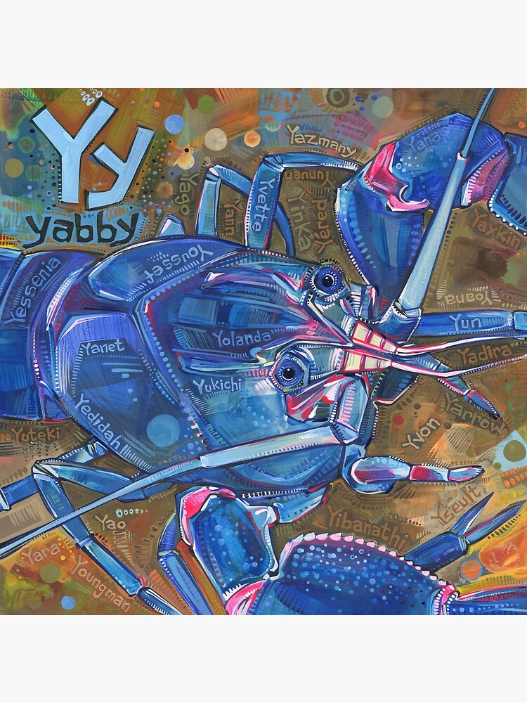 "Y Is for Yabby - 2020" Poster by gwennpaints | Redbubble