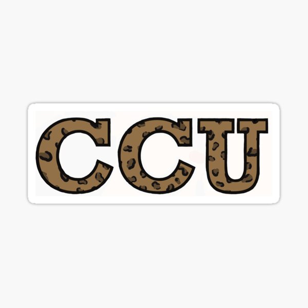 "CCU Leopard Print" Sticker by alexislacoy | Redbubble