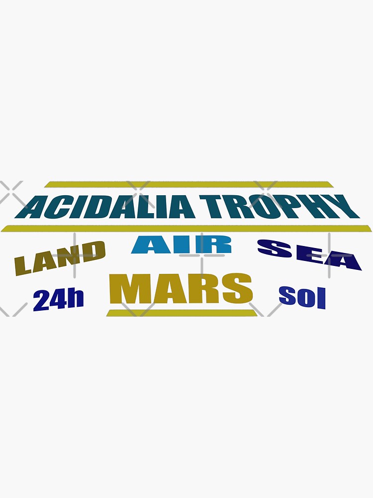 "Acidalia Planitia Trophy" Sticker for Sale by Geomoon | Redbubble